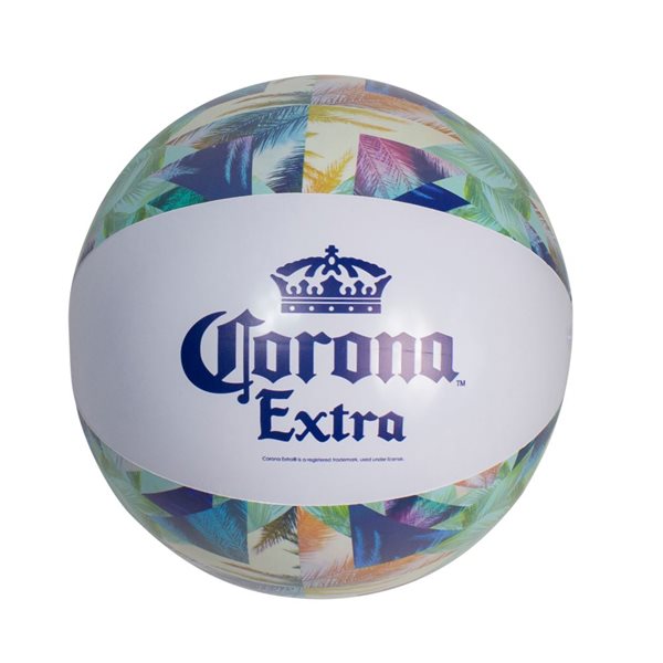 Northlight 20-in Corona Tropical Blue and Green Inflatable Beach Ball ...
