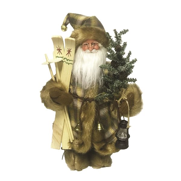 Santa's Workshop 15-in Woodsman with Skis Santa 7832 | RONA