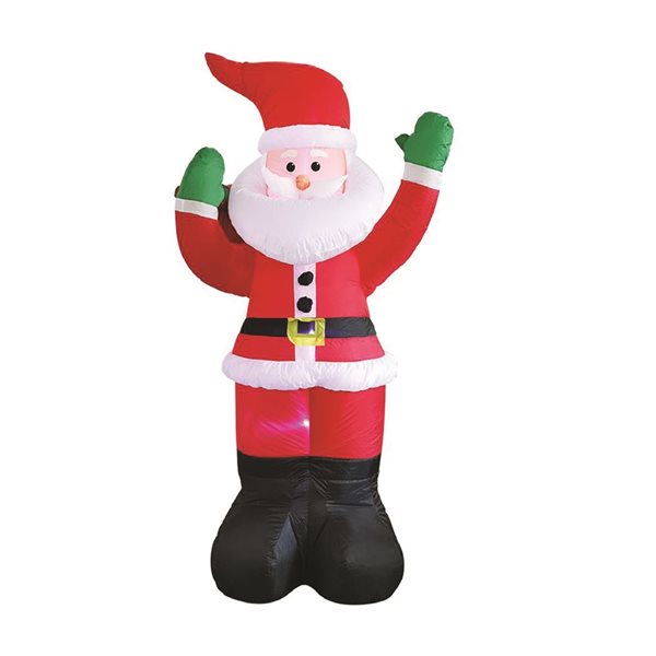 Santa's Workshop 70-in Inflatable Santa with Blower 77001 | RONA