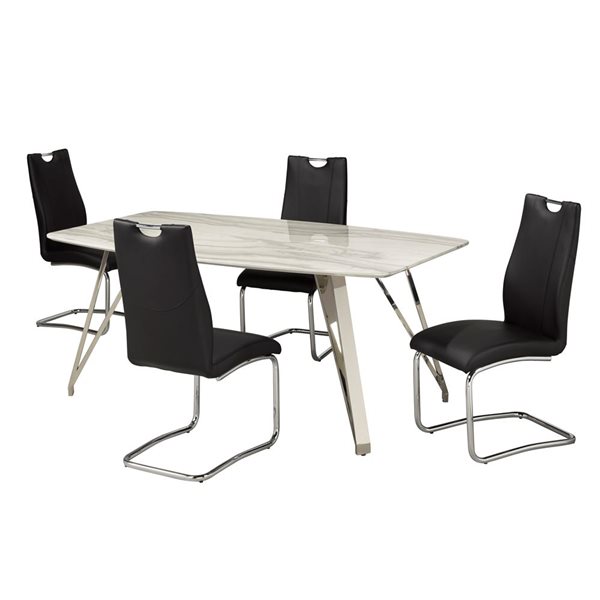Brassex Meredith 5-Piece Dining Set - Black 4052 | RONA