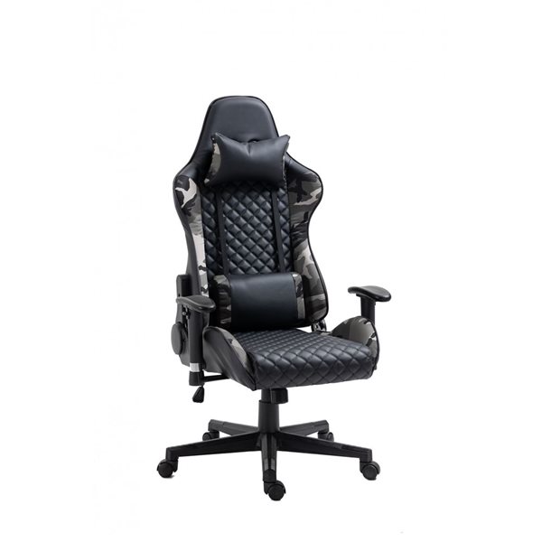 Brassex Violet Black/camo Contemporary Ergonomic Adjustable Height ...