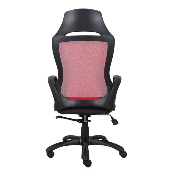 Brassex Asher Red/black Contemporary Ergonomic Adjustable Height Swivel ...