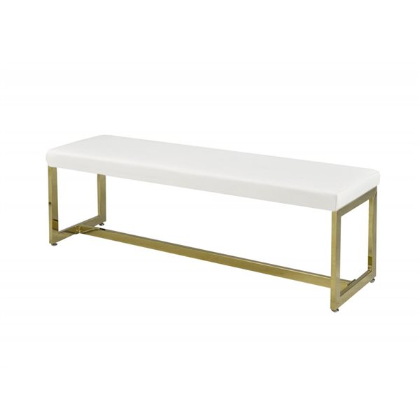 Brassex Black/Silver Rectangular Cheyenne Accent Bench | RONA