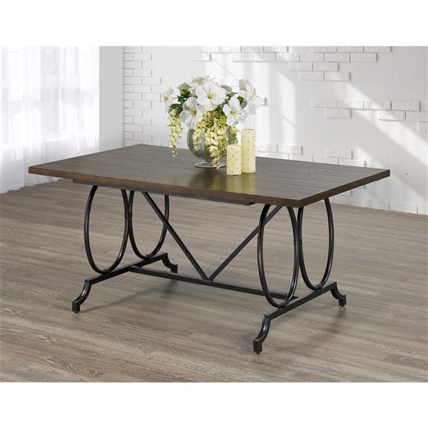 Brassex Black Wood Rectangular Bar Table 14685 | RONA