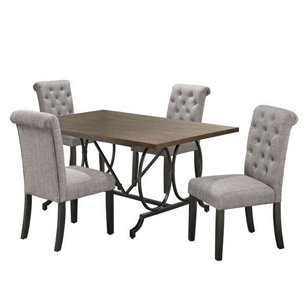 Brassex Acton 5-Piece Dining Set - Grey | RONA