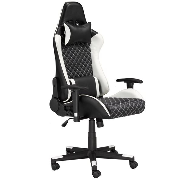 Brassex Violet Black/white Contemporary Ergonomic Adjustable Height ...