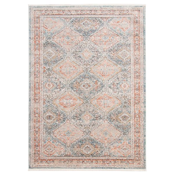 ECARPET Rhapsody 8-ft x 10-ft Copper and Blue Rectangular Area rug ...