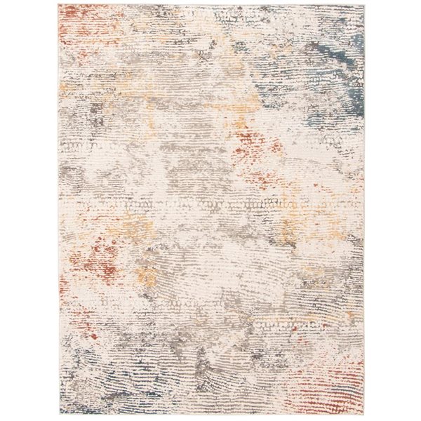ECARPET Stellar 8-ft x 10-ft Light Grey Rectangular Area rug 346416 | RONA