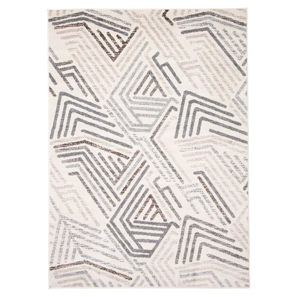 ECARPET Skylar 8-ft x 10-ft Ivory Rectangular Area rug 332197 | RONA