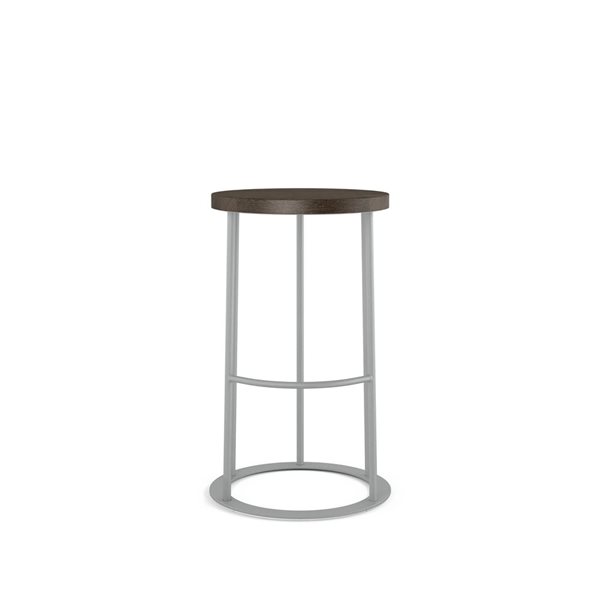 Amisco Industries Davis 26-in Counter Stool - Dark Grey/Shiny Grey ...