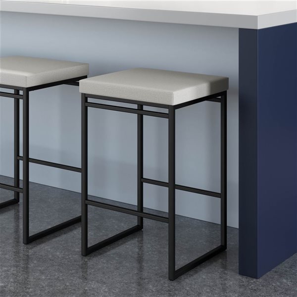Tabouret de comptoir Amisco Industries Easy 26 po en polyester gris ...