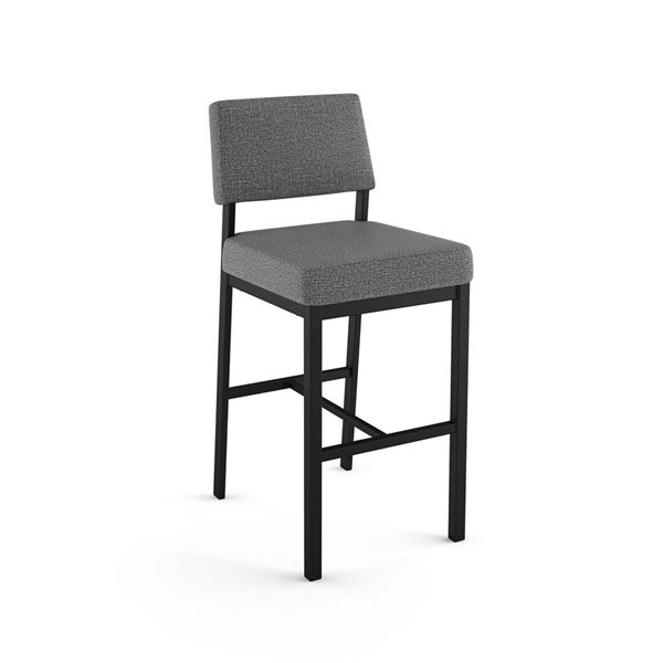 Amisco Industries Avery 26-in Counter Stool - Grey Woven Fabric/Black Metal 44541-26WE/1B25JQF4 ...