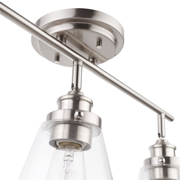Globe Electric Jackson 24-in 3-light Brushed Nickel Track Bar Lighting ...