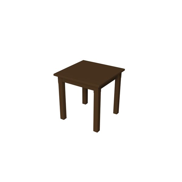 HomeRoots 20-in Brown Solid Wood Square End Table 4000490794 | RONA