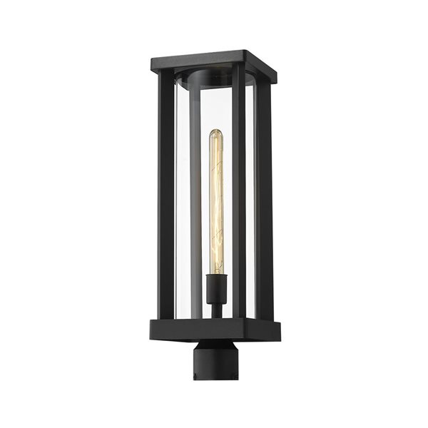 Z-Lite Black Glenwood 1-Light Outdoor Post Mount Fixture 586PHBR-BK | RONA