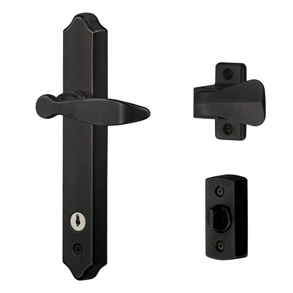 Ideal Security Matte Black Screen/Storm Door Matching Handleset ...