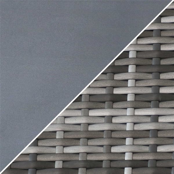 SUNNYDAZE DECOR Sunnydaze Ardfield Patio Set with Gray Cushions Mixed ...