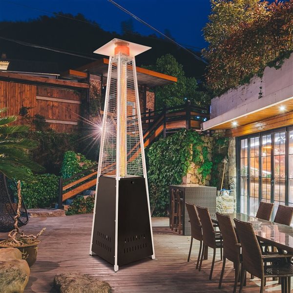 UPHA 42,000-BTU Brown Stainless Steel Floorstanding Liquid Propane ...