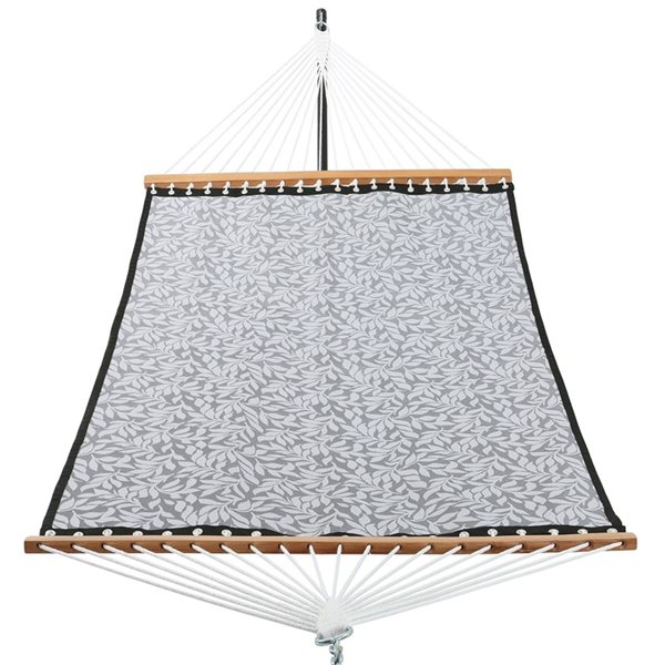 UPHA 11-ft Outdoor Textile Hammock with Spreader Bar Hammock in Grey ...