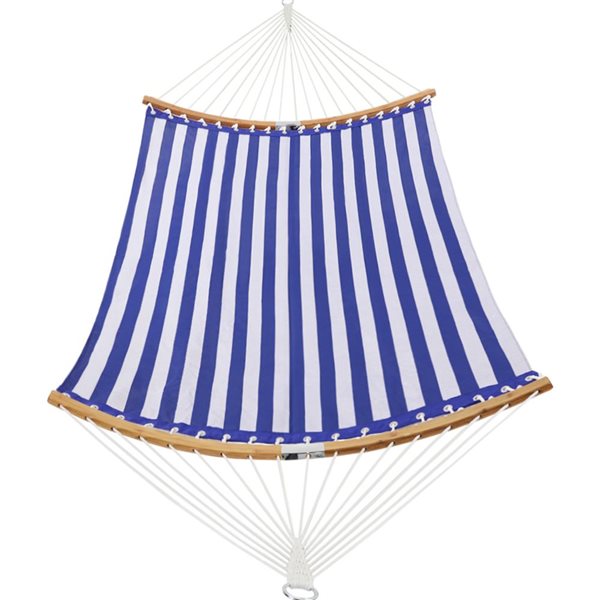 UPHA 11-ft Outdoor Textile Hammock with Folding Spreader Bar in Blue | RONA