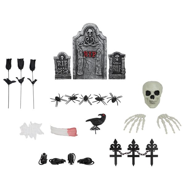 Northlight Tombstone Set Outdoor Halloween Decoration - 24 Pieces ...