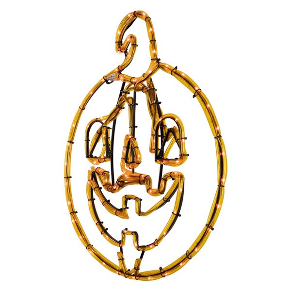 Northlight 18-in Orange Jack-O-Lantern LED Lighted Window Decoration ...