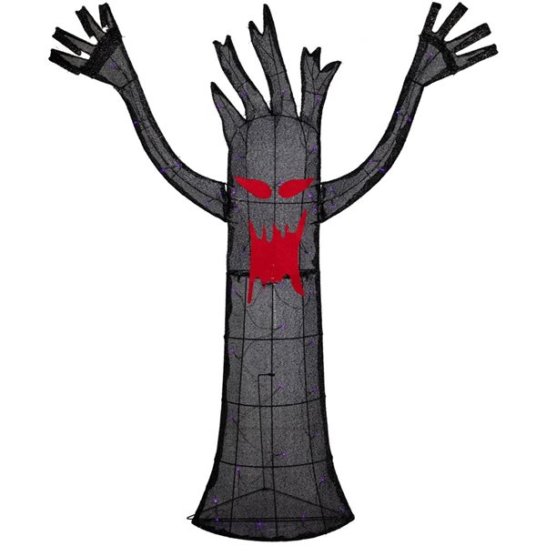 Northlight 55-ft Pre-lit LED Outdoor Full Artificial Halloween Tree ...