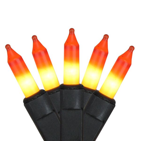 Northlight 50-Count 9.6-ft Indoor/Outdoor Constant Yellow and Orange ...