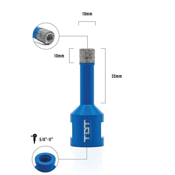 Titan Diamond Tools Pro Series 3/8-in Wet/Dry Diamond Core Drill Bits ...