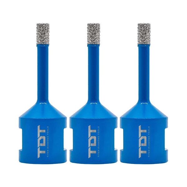 Forêts aléseurs diamantés série Pro de Titan Diamond Tools 1/4 po pour ...