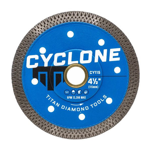 Titan Diamond Tools Cyclone Pro Series 4-1/2-in Wet/Dry Cut Continuous ...