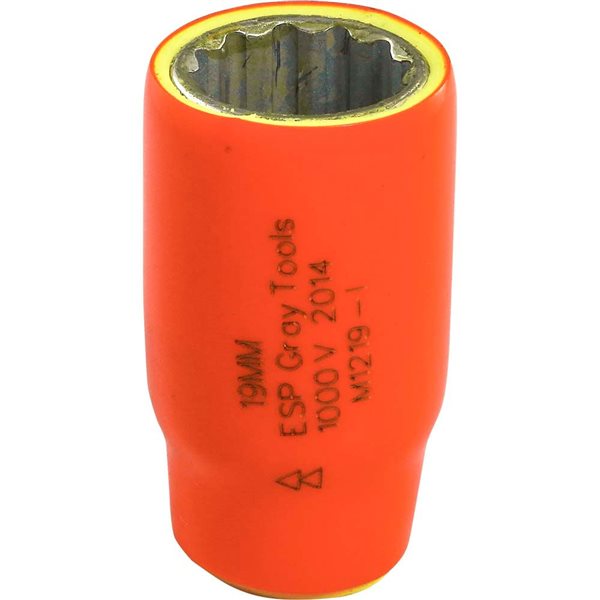 Gray Tools Metric 1/2-in Drive 12-point 19 mm Shallow Socket M1219-I | RONA