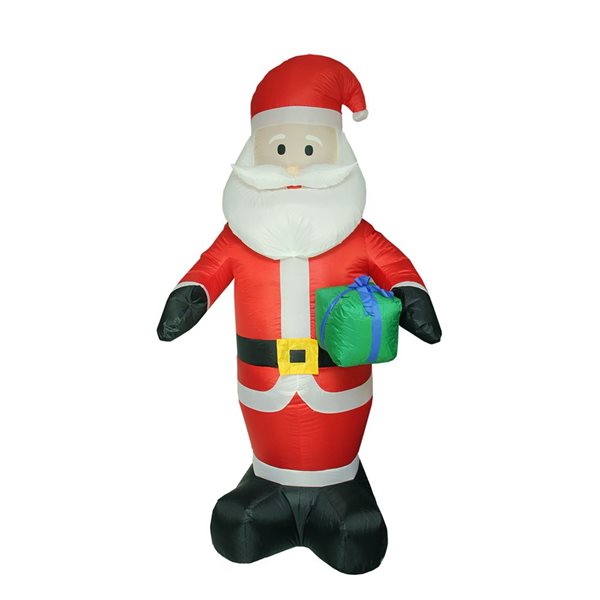 LB International 8-ft LED Lighted Santa Christmas Inflatable 32282571 ...