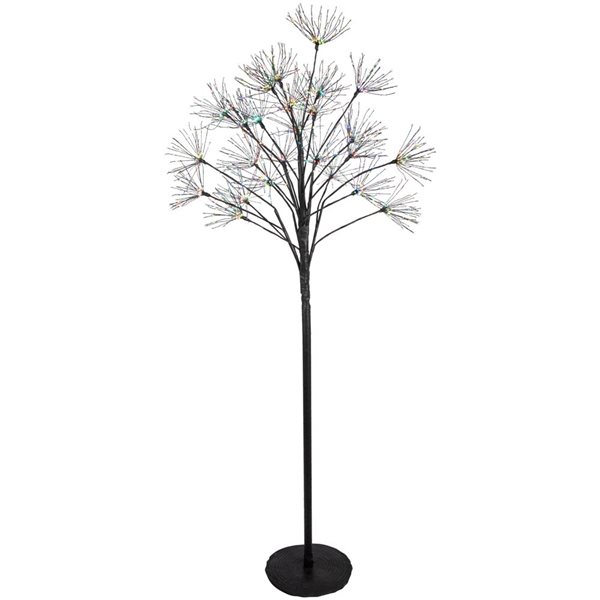 Northlight 5-ft Black Christmas Firework Tree With Multicolour LED ...