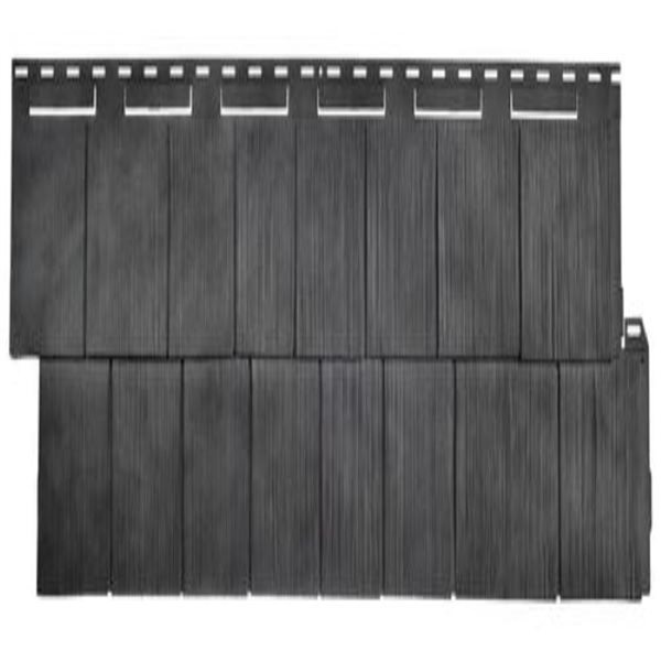 Novik Novikshake 12-Pack Vinyl Siding Panel Shake Anthracite 14.5-in X ...