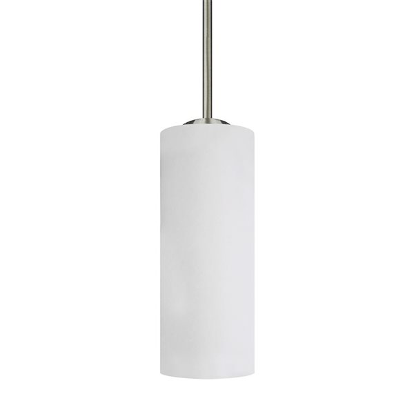 WHITFIELD LIGHTING Luminaire suspendu mini à DEL Aaron fini acier ...