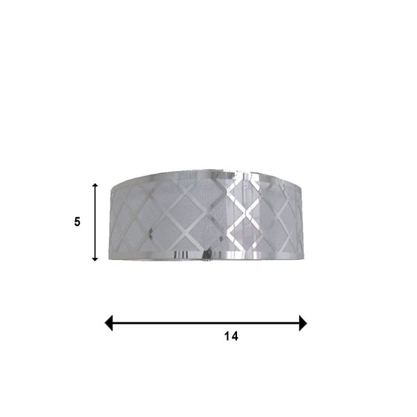 Whitfield Lighting Dana 5-In Chrome Contemporary LED Flush Mount Light ...