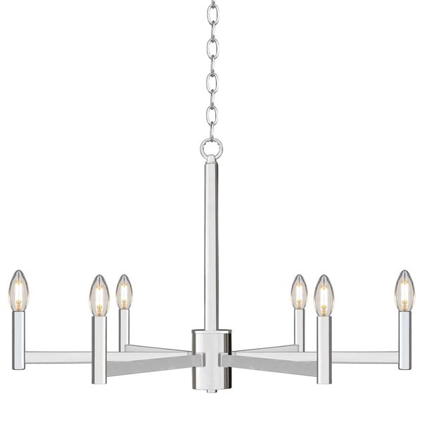 Whitfield Lighting Gwenith 6-Light Chrome Transitional Chandelier CH526 ...