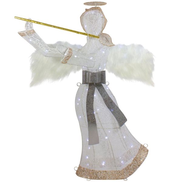 Northlight 3-ft LED Lighted Lace Angel with Flute 34860036 | RONA