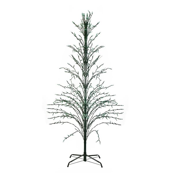 Northlight 9-ft Black Pre-Lit Artificial Cascade Twig Christmas Tree ...