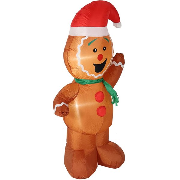 Sunnydaze Decor 4.25-ft Lighted Gingerbread Christmas Inflatable LDE ...