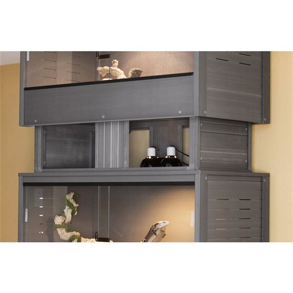 New Age Pet Mojave 44 L x 20 W x 12-in H Grey Wood Plastic Composite ...