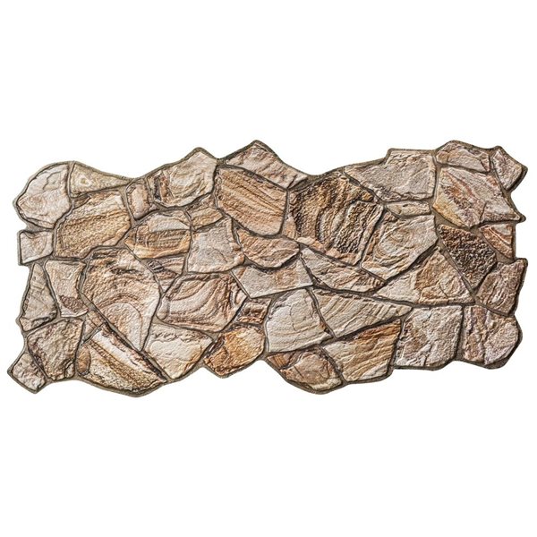 Dundee Deco Faux Stone PVC 3D Wall Panels Brown Covers 51 sq ft 10/pk ...