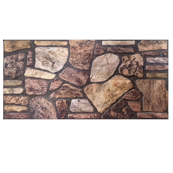 Dundee Deco Mahogany Brown 3.3 ft X 1.6 ft Styrofoam 3D Wall Panels ...