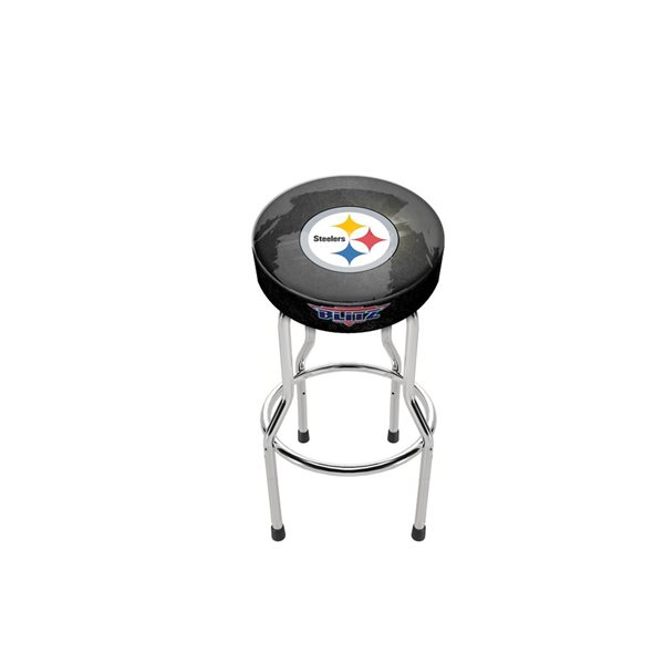 Arcade1UP Pittsburgh Steelers Height-Adjustable Round Upholstered ...