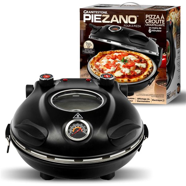 Four à pizza électrique Piezano Granitestone 1200 W prêt en 6 minutes ...