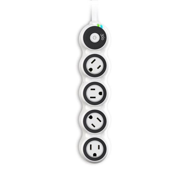 360 Electrical PowerCurve 2nd Generation 4-Outlet Rotating Surge Strip ...
