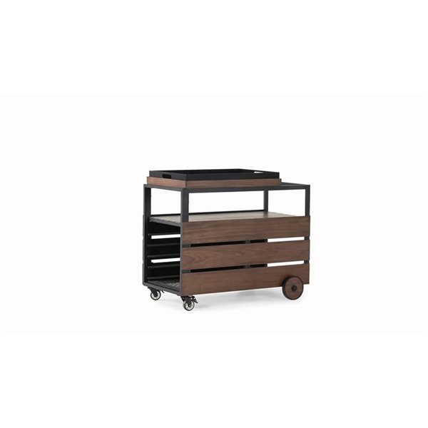 Transformer Table 41 L x 24 D x 32 H Mocha Brown Aluminum ...