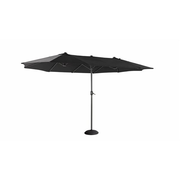 Parasol d'ensemble de salle à manger extérieur noir de Transformer ...