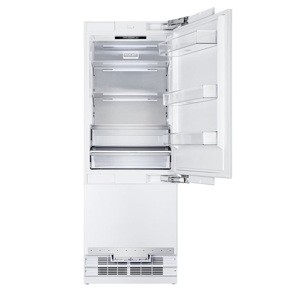 KUCHT 30-in 17-ft³ Counter-Depth Built-In Panel-Ready Bottom-Freezer ...